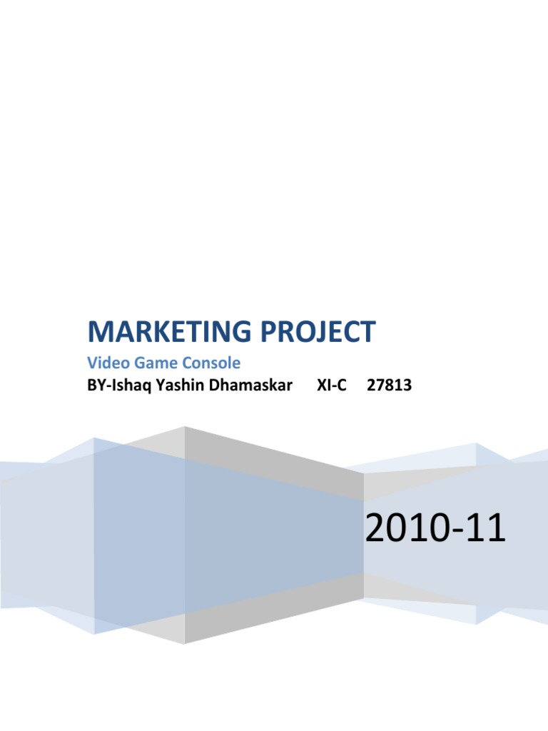 Marketing Project On Video Game Console | PDF | Leisure | Wii
