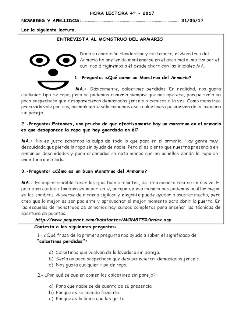 Lectura 4° de Primaria | PDF | Ocio