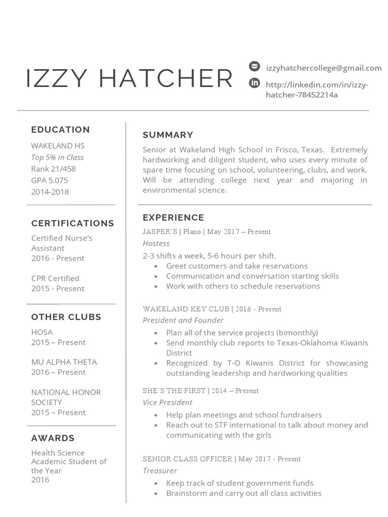 Izzy Hatcher: Education | PDF