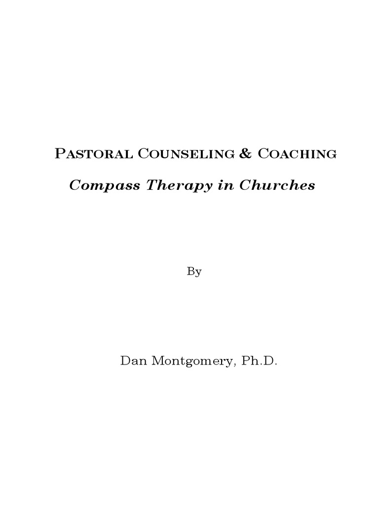 Pastoral Counseling Coaching Compass Therapy in Churches | PDF ...