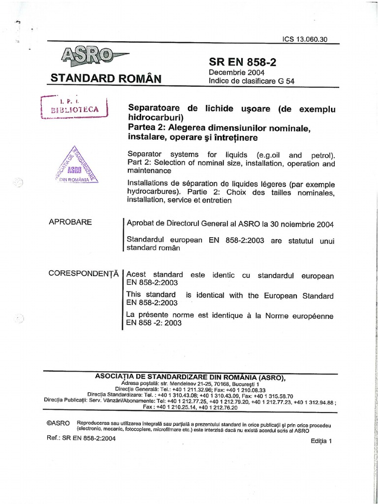 'Documents - Tips - SR en 858 2 2008 PDF | PDF