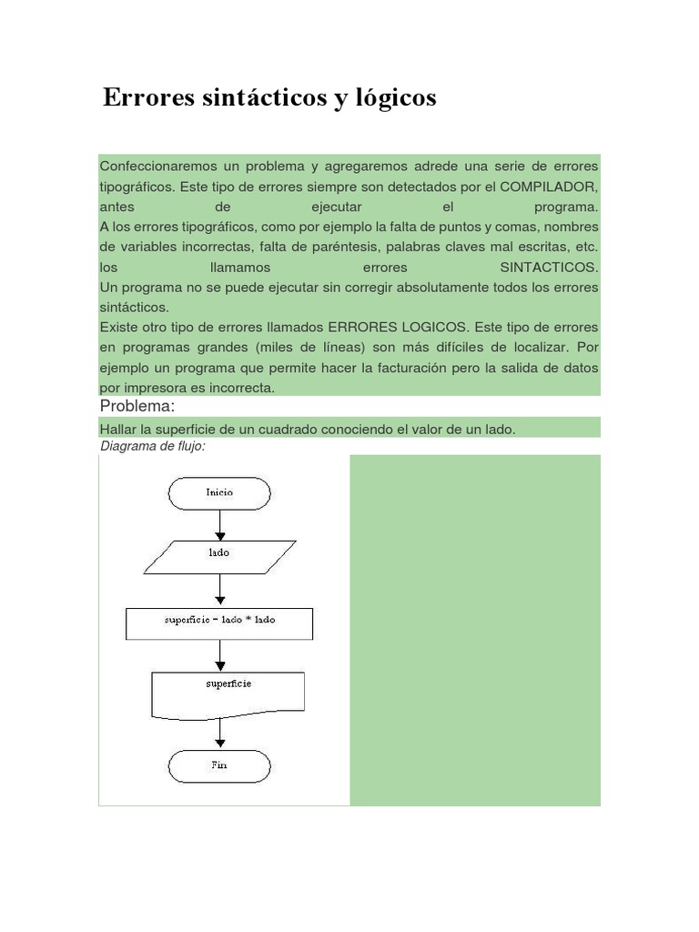 Errores Sintácticos y Lógicos | PDF | Java (lenguaje de programación) | Compilador