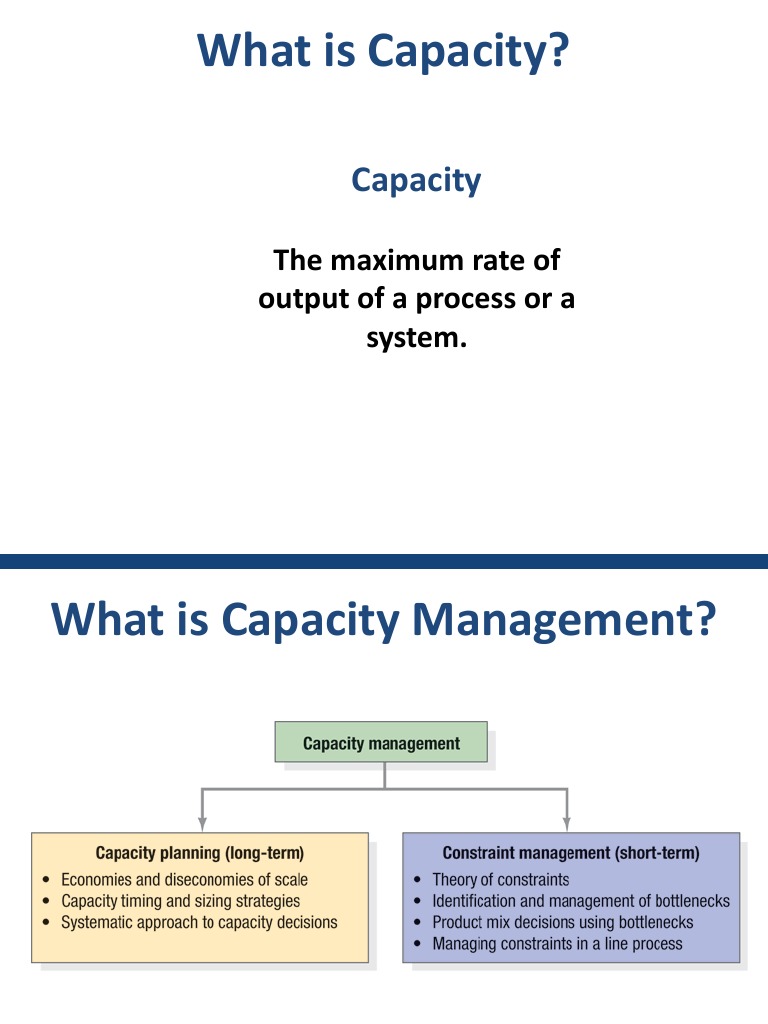 Capacity Planning | PDF | Economies Of Scale | Business Economics