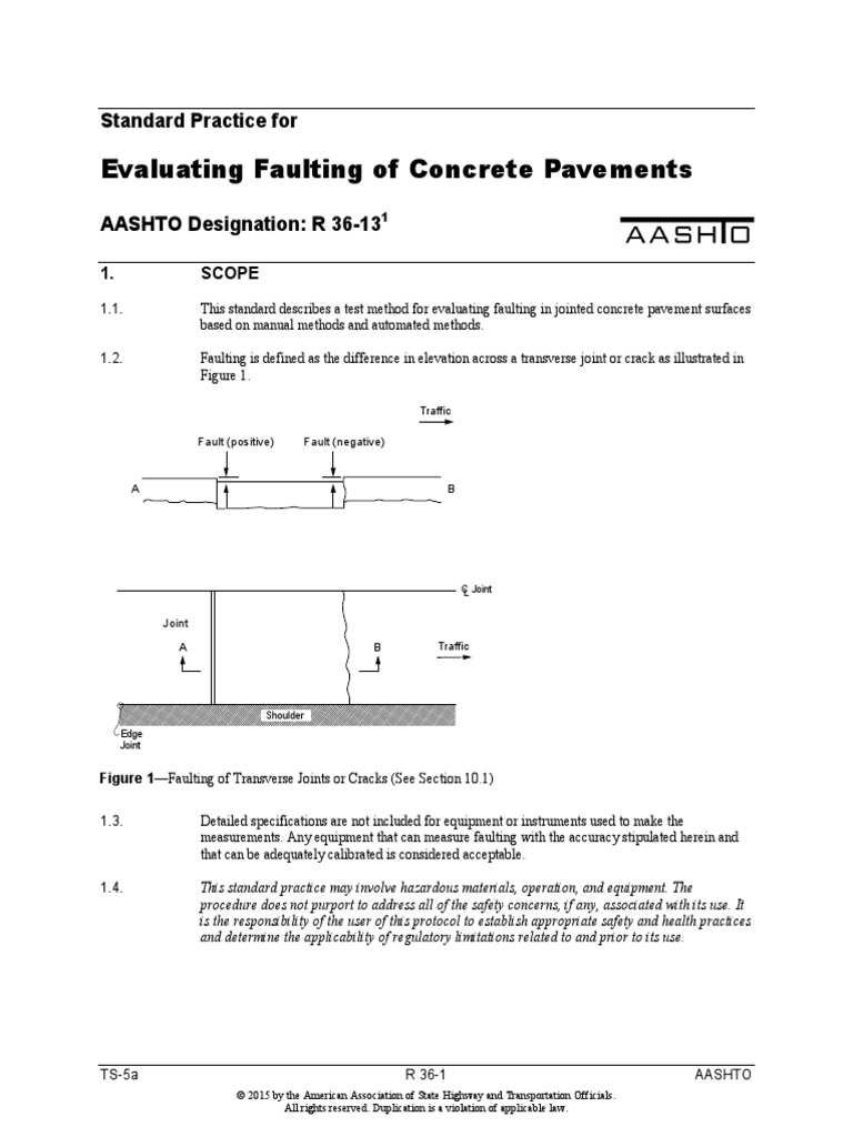 Evaluating Faulting of Concrete Pavements: Standard Practice For | PDF ...