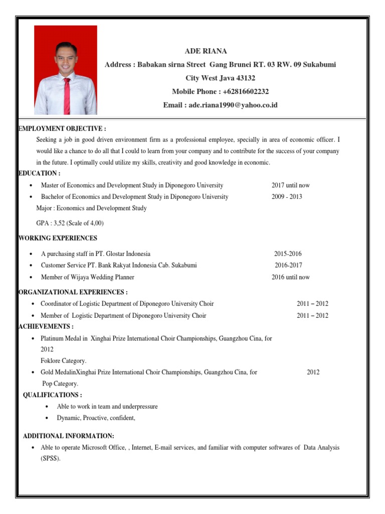 ADE RIANA's CV | PDF