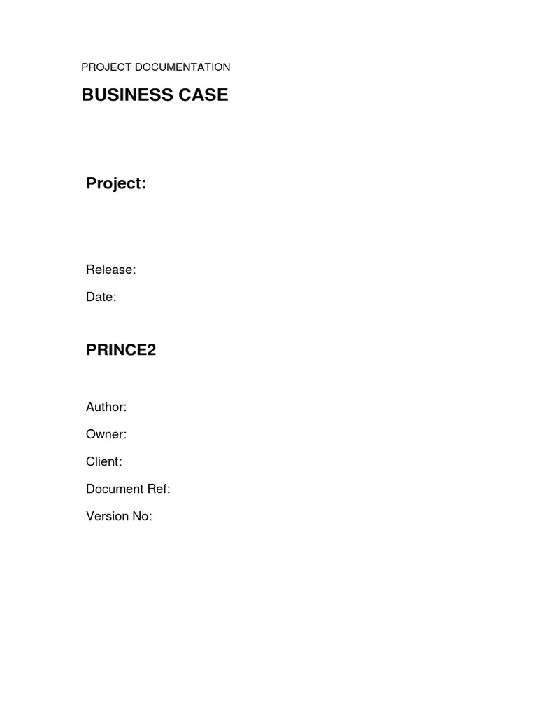 Project Approval: Business Case for the "Insert Project Name | PDF ...
