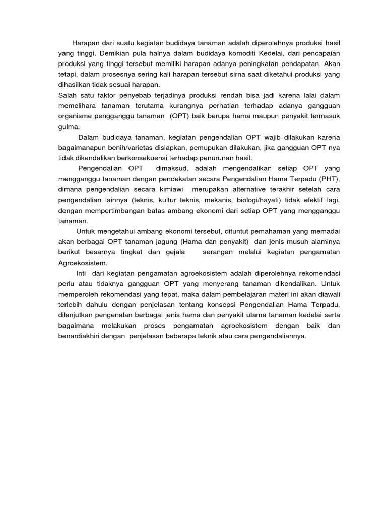 Latar Belakang Pengendalian OPT Cabe | PDF