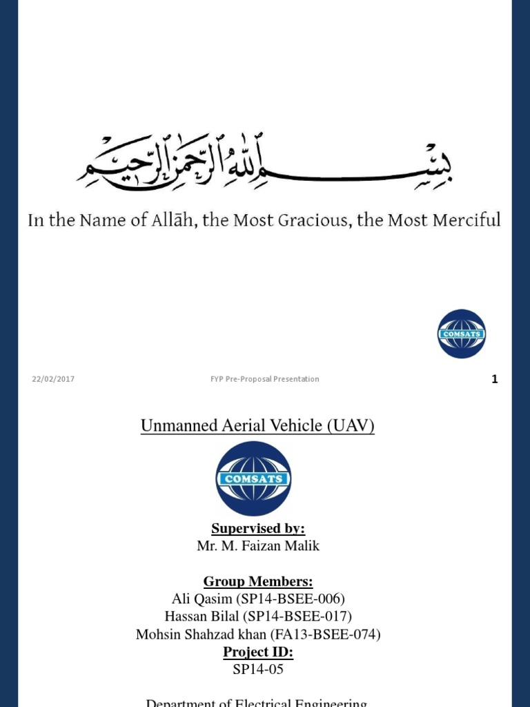 FINAL Year Project Presentation Templates | PDF | Unmanned Aerial ...