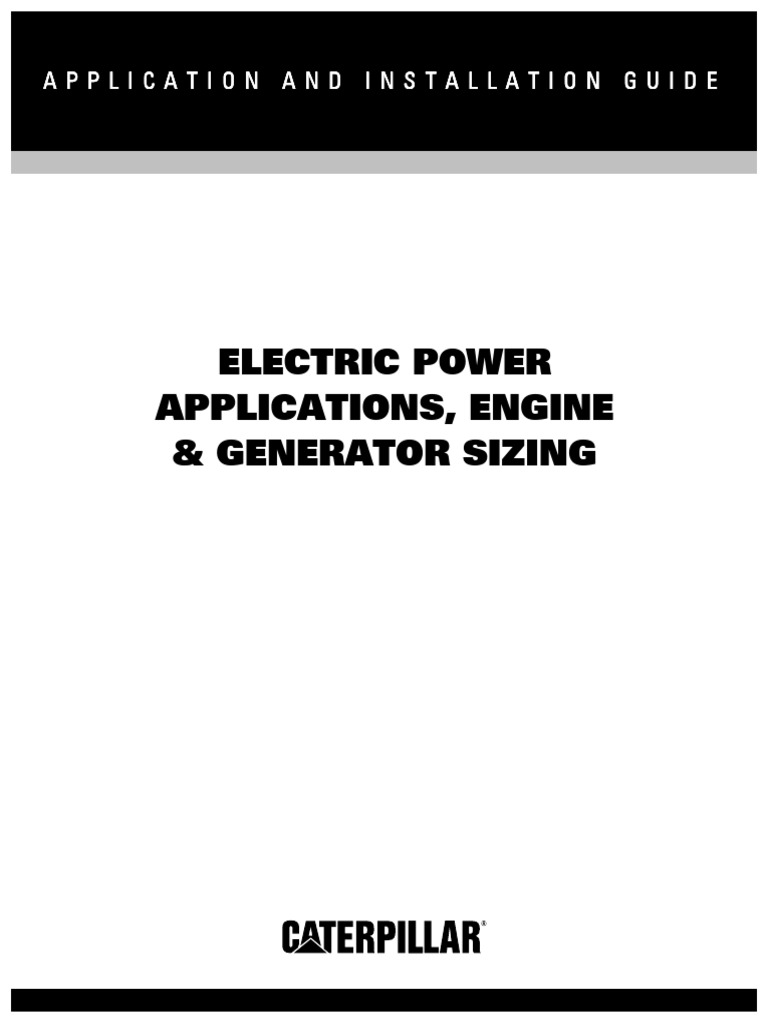 Electric Power Applications, Engine & Generator Sizing | PDF | Electric ...