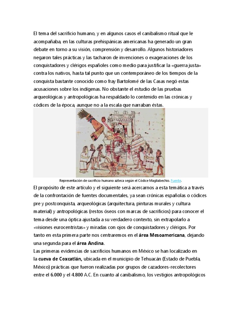 El Tema Del Sacrificio Humano, y El Canibalismo en El Mundo Maya | PDF ...