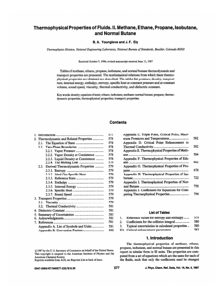 Properties of Propane PDF | PDF