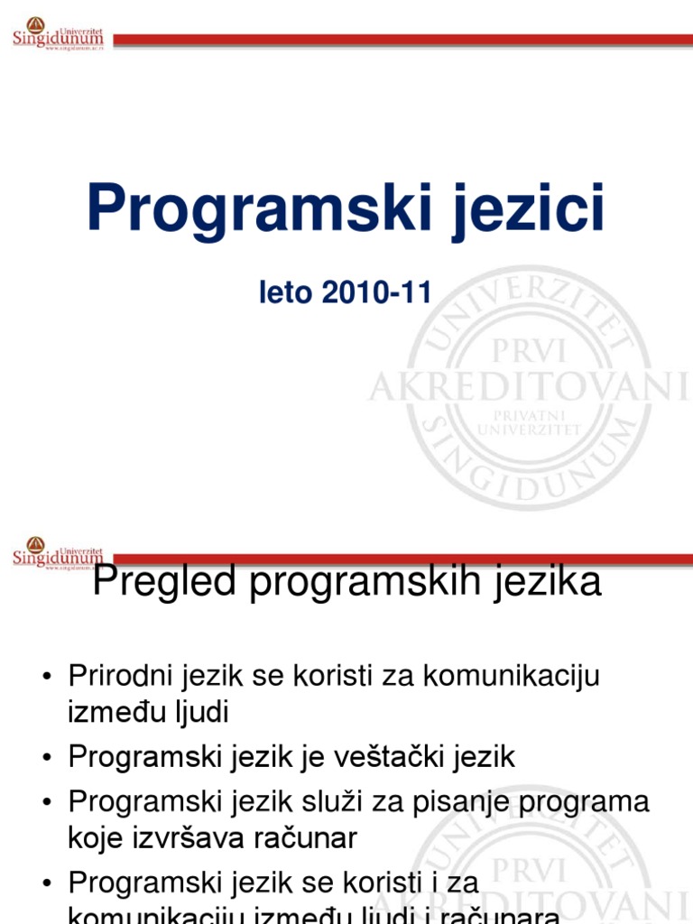 2.programski Jezici | PDF