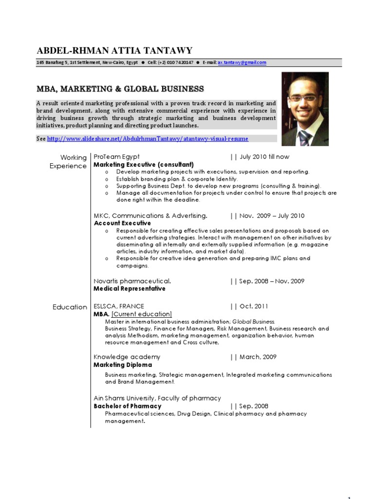 AbdelRhman Attia Tantawy CV | PDF | Brand | Marketing