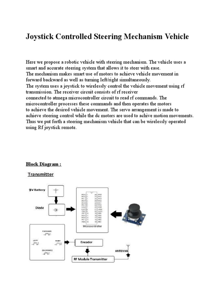 Joystick-Controlled Vehicle Steering System | PDF