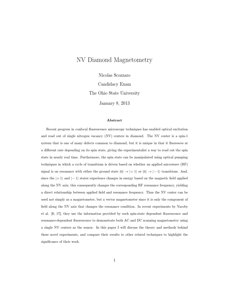 Candidacy Exam Paper Final | PDF | Magnetometer | Hertz