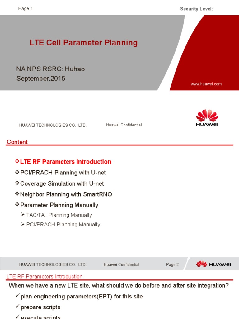 Lte Parameter Planning Pdf Pdf Lte Telecommunication Simulation