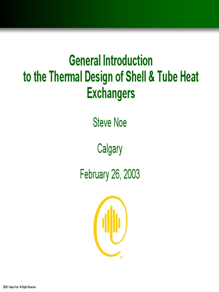 Thermal Design of Shell & Tube | PDF | Heat Exchanger | Nozzle