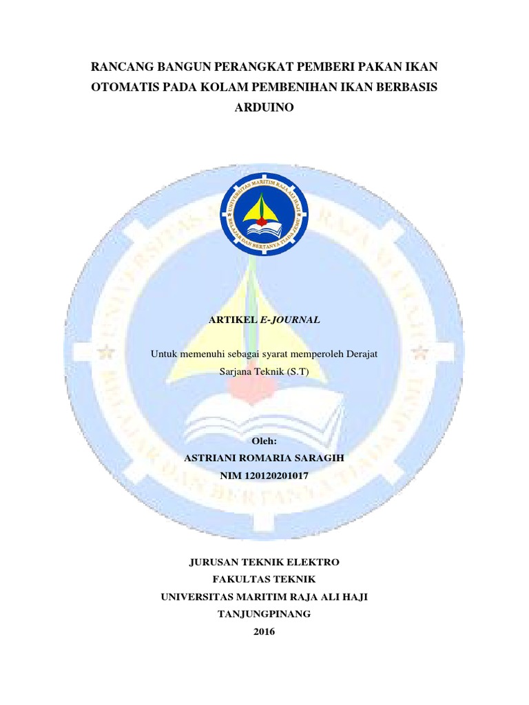 Rancang Bangun Perangkat Pemberi Pakan Ikan Otomatis Pada Kolam ...