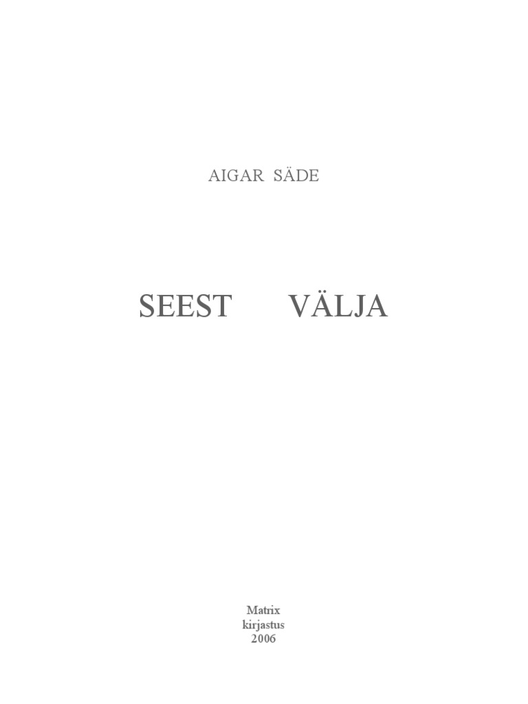 Seest Välja | PDF