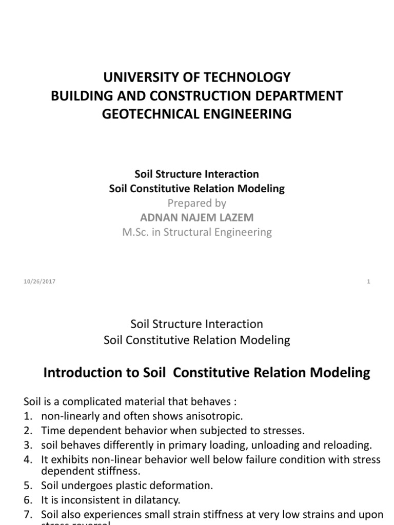 Soil Structure Interaction | PDF | Plasticity (Physics) | Deformation ...