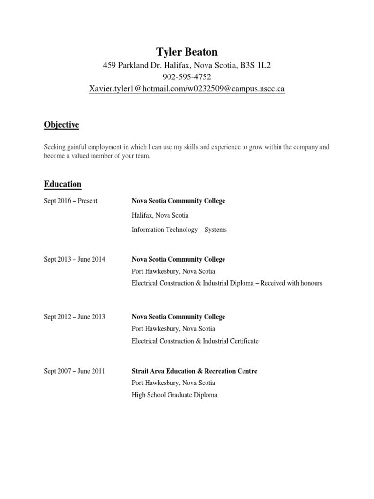 Tyler Beaton - Resume | PDF | Business