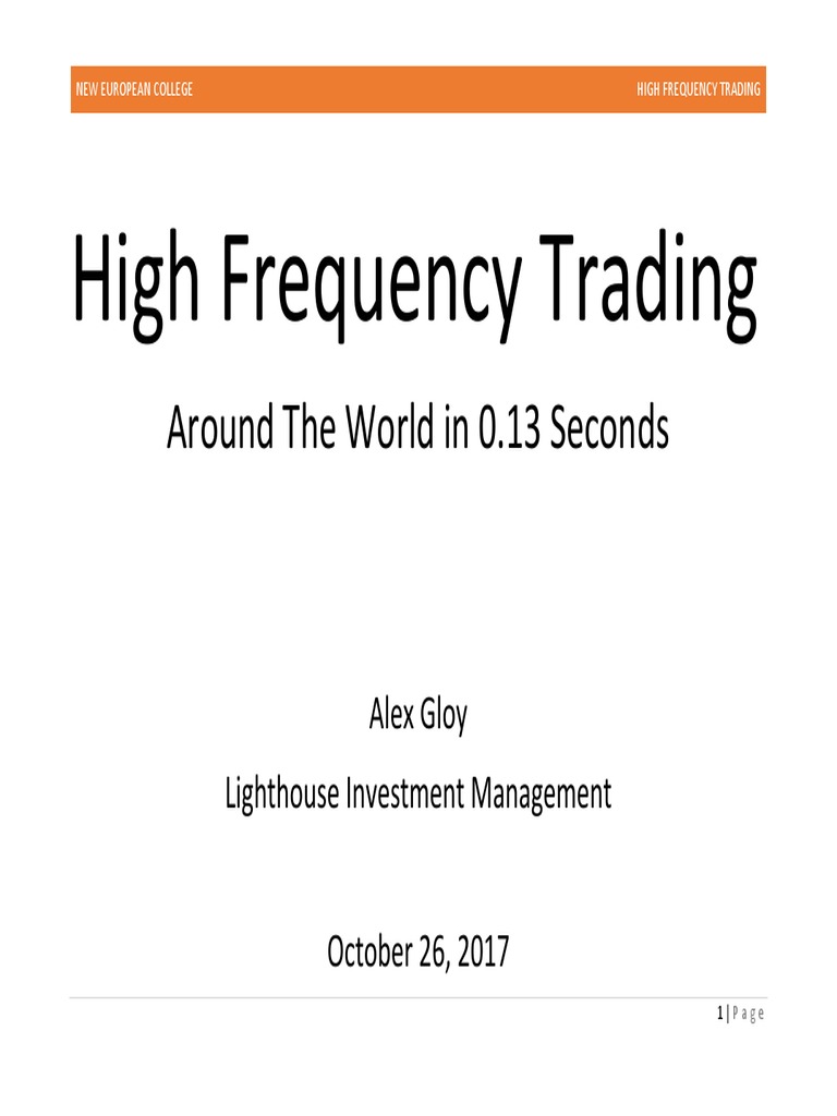NEC - 2017-10-26 - High Frequency Trading | PDF | High Frequency ...