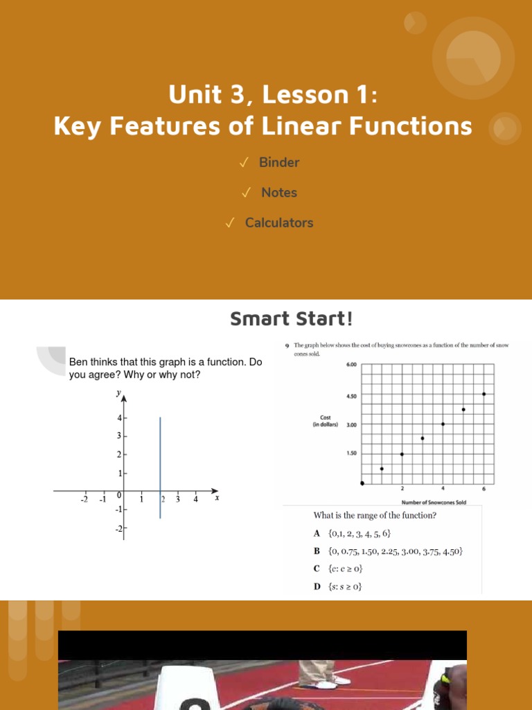 Algebra I Unit 3 Lesson 1 | PDF