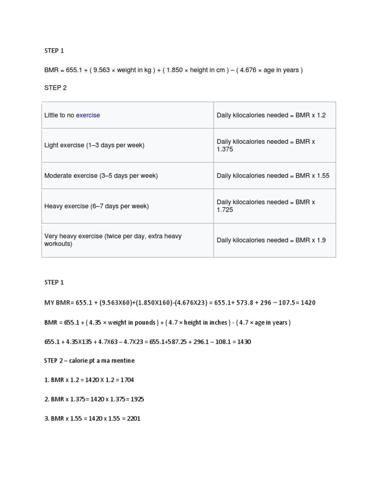 My BMR | PDF