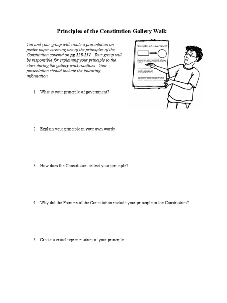 Principles of The Constitution Gallery Walk | PDF | Cognition | Mental ...