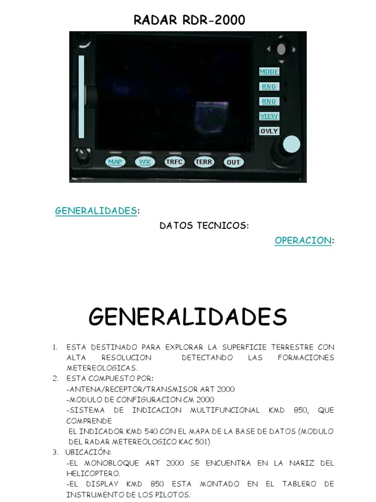 Radar Mi17 RDR 2000 | PDF | Clima