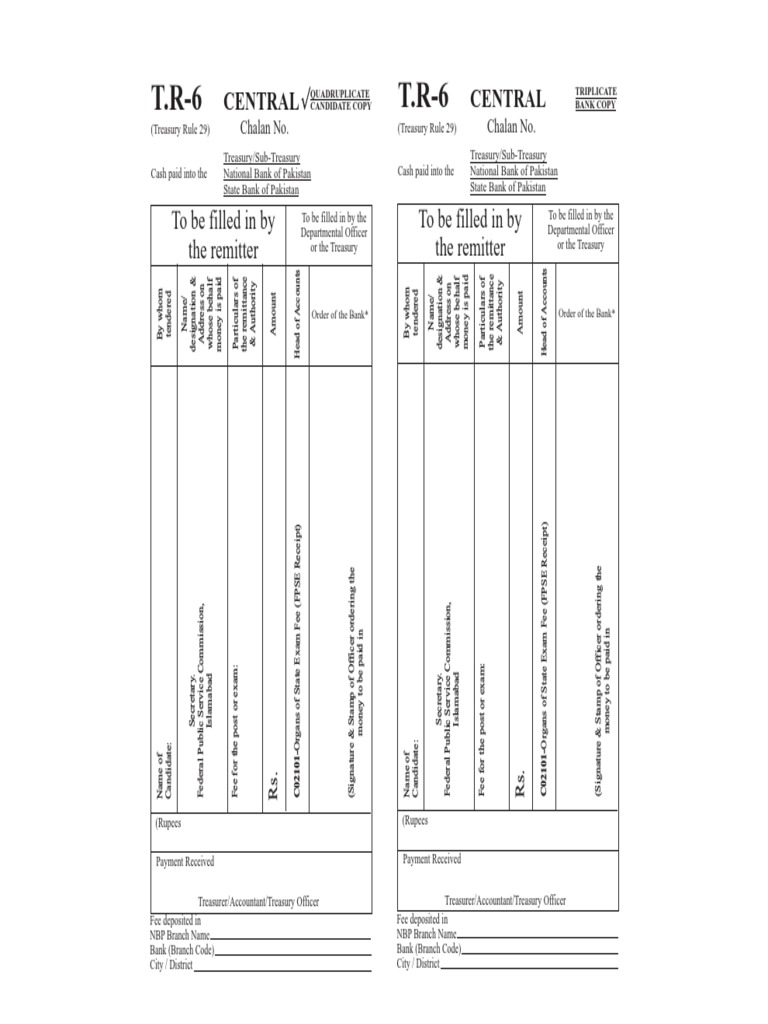 Challan Form CSS PDF | PDF | United States Department Of The Treasury ...