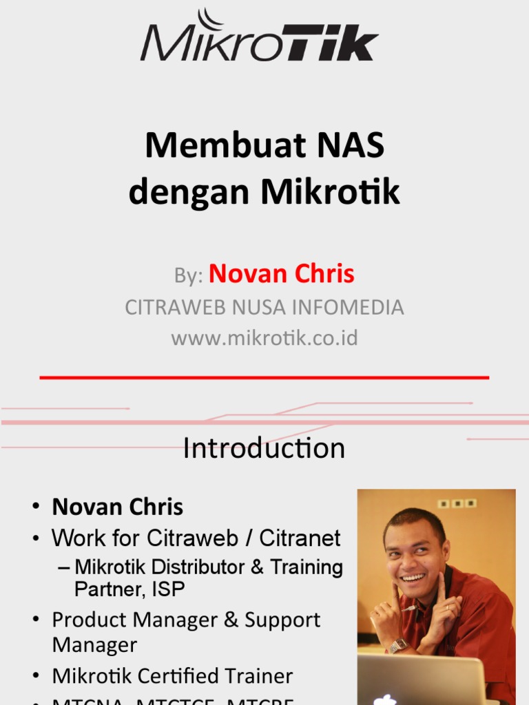 Membangun NAS dengan MikroTik Router | PDF | Griya & Taman | Komputer