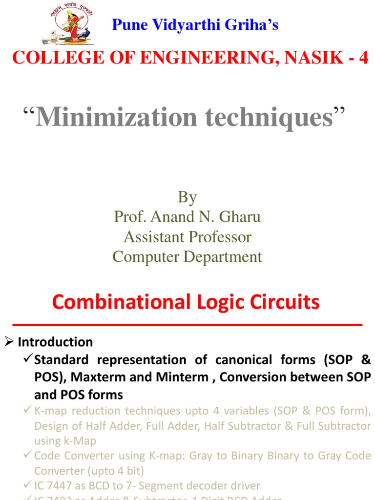 Minimization Techniques in Deld | PDF | Mathematical Logic | Boolean ...