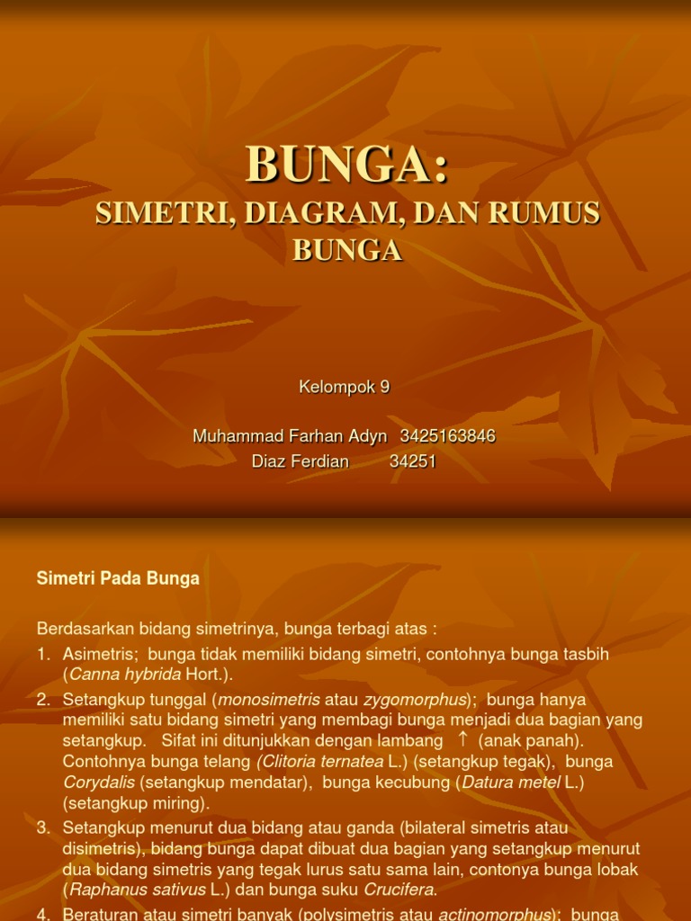 Bunga Simetri, Diagram&Bagian | PDF