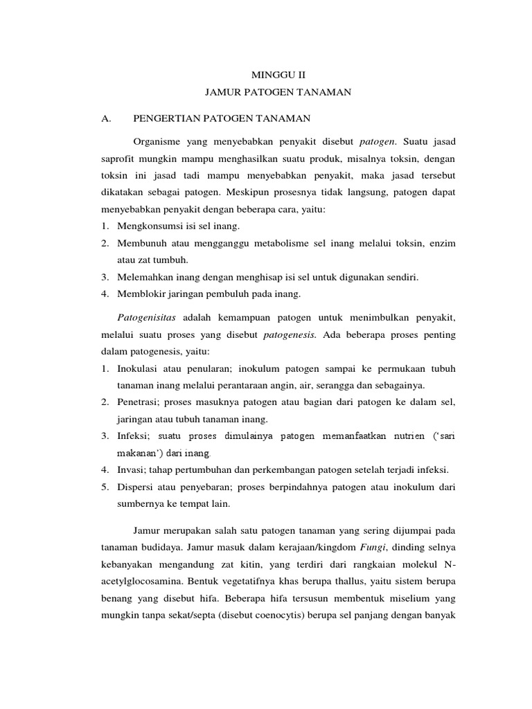 Modul II Jamur Patogen Tanaman | PDF