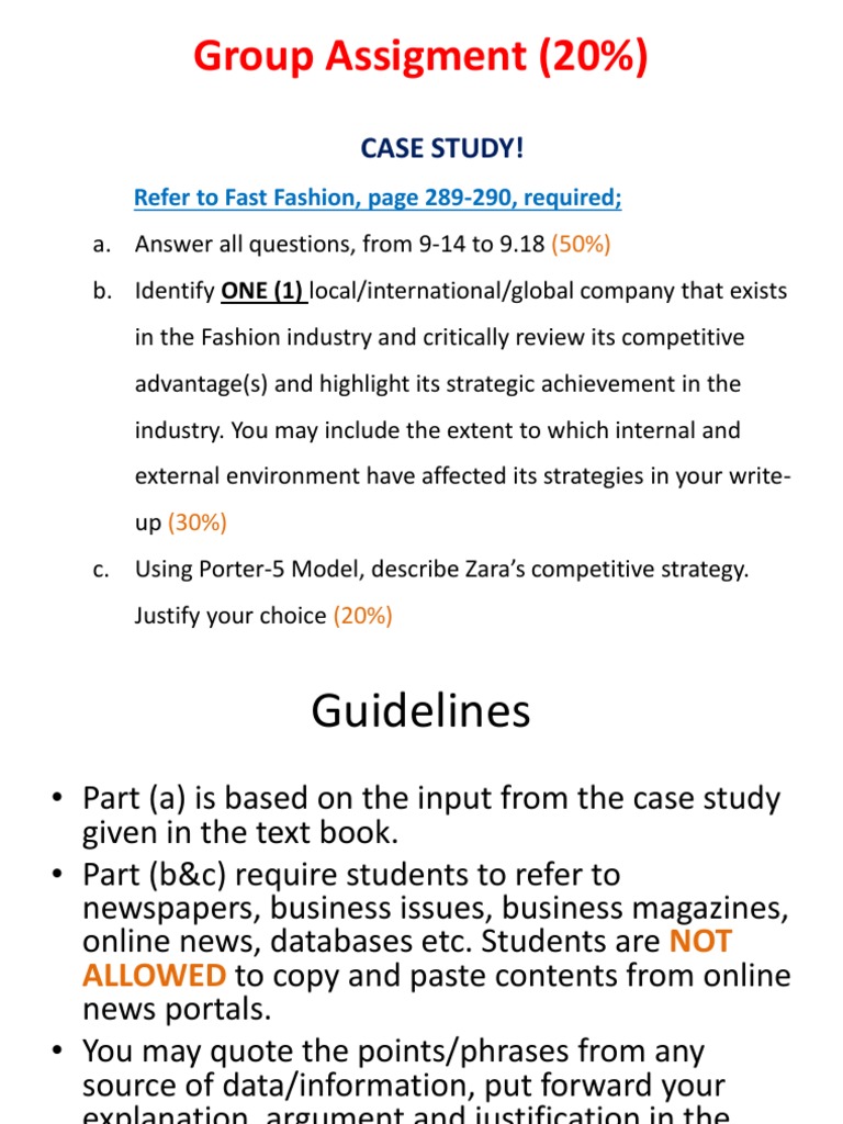 Group Assigment (20%) : Case Study! | PDF | Career & Growth | Business
