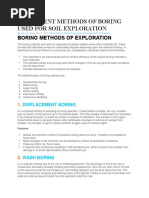 Boring Methods for Soil Exploration | PDF | Drilling | Geotechnical ...