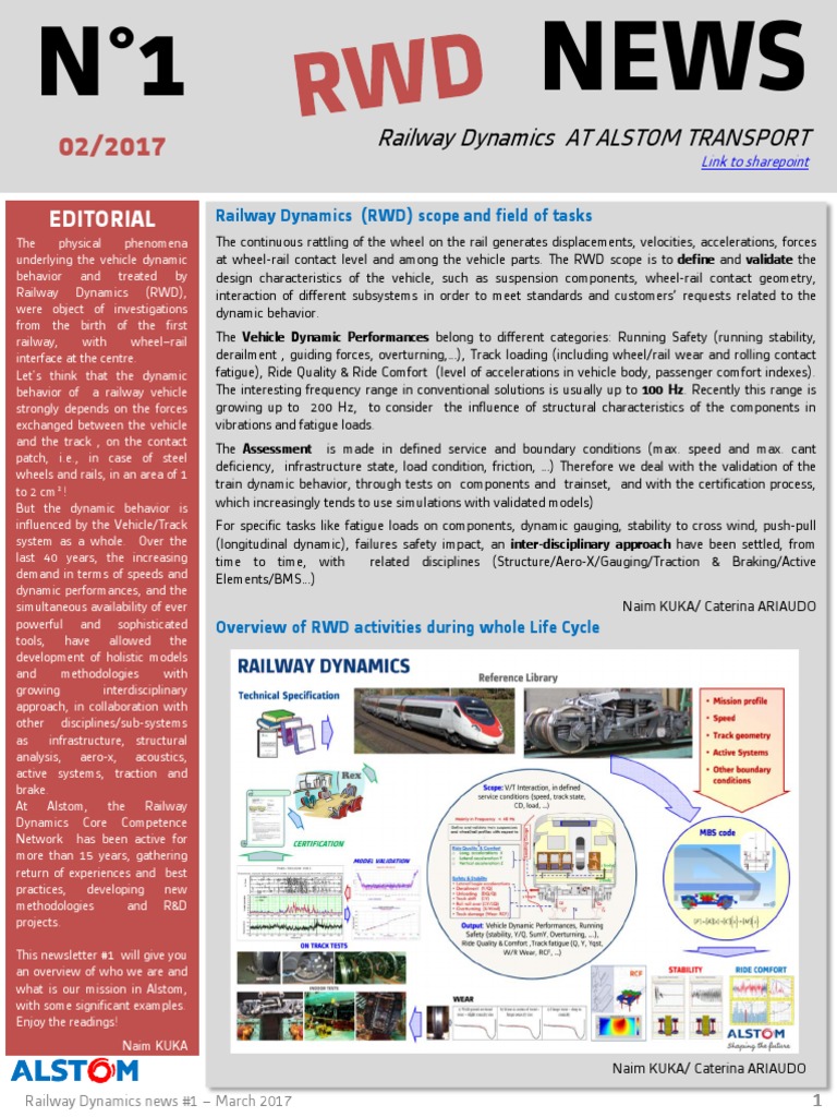 Newsletter1 - Railway Dynamics and Mechatronics - V1 PDF | PDF | Rail ...