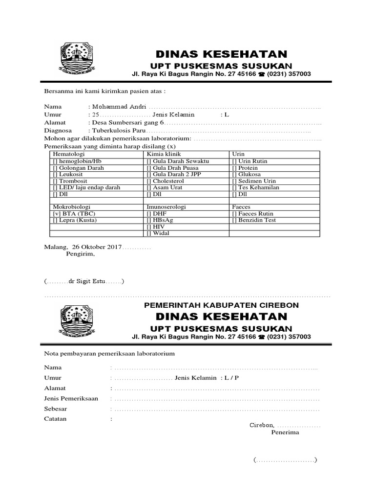 Surat Rujukan Dan Surat Lab | PDF