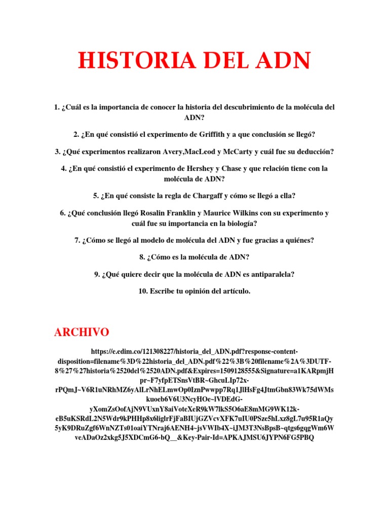 Historia Del Adn | PDF | Francis Crick | Adn
