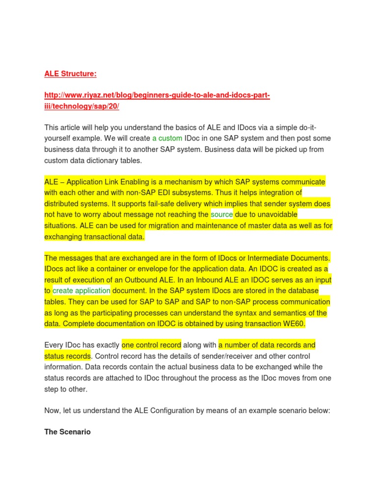 ALE Structure:: A Custom | Download Free PDF | Object (Computer Science ...