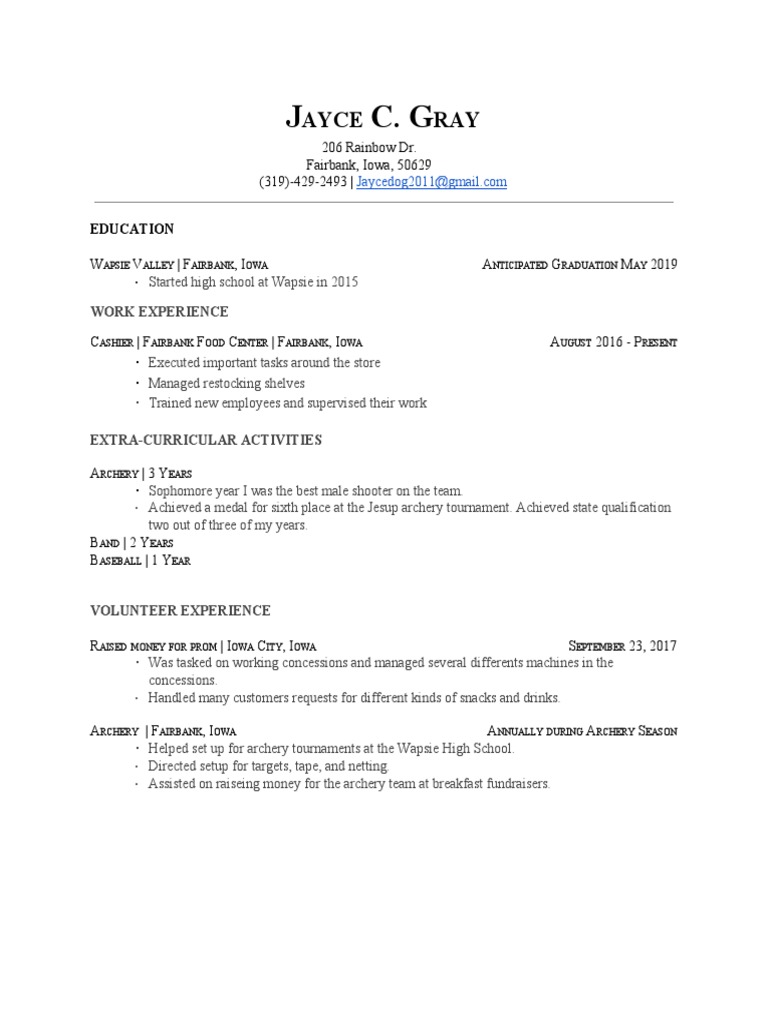 Jayce Gray - Resume Template | PDF
