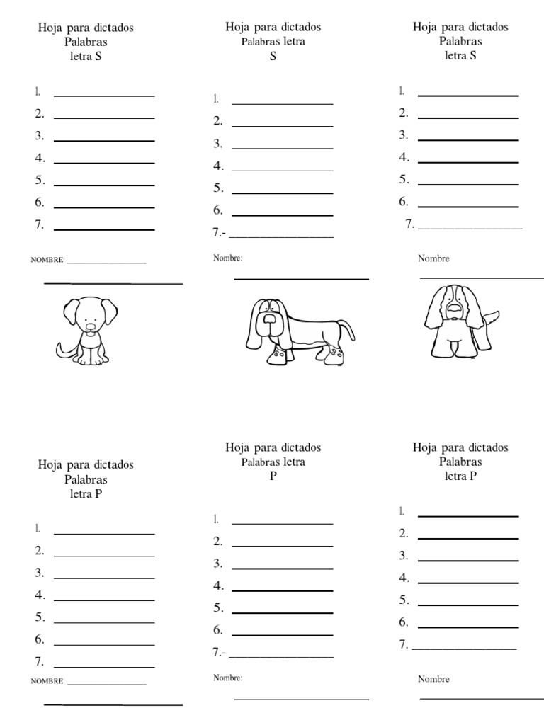 Hoja para Dictados | PDF