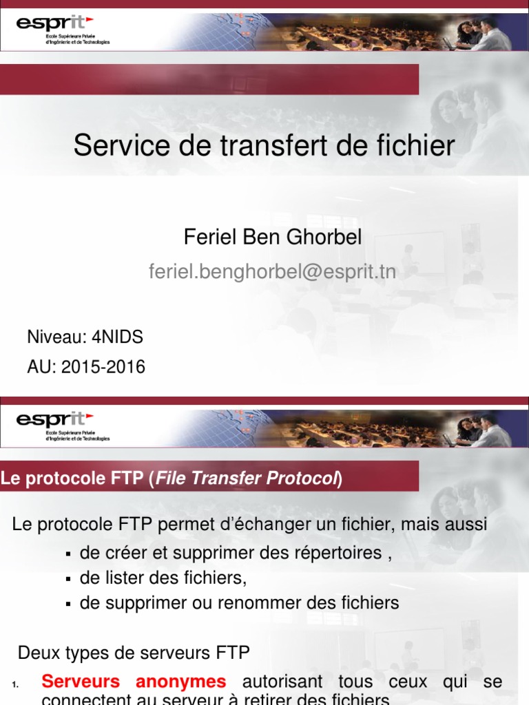 Service de Transfert de Fichier: Feriel Ben Ghorbel | PDF | Protocole ...