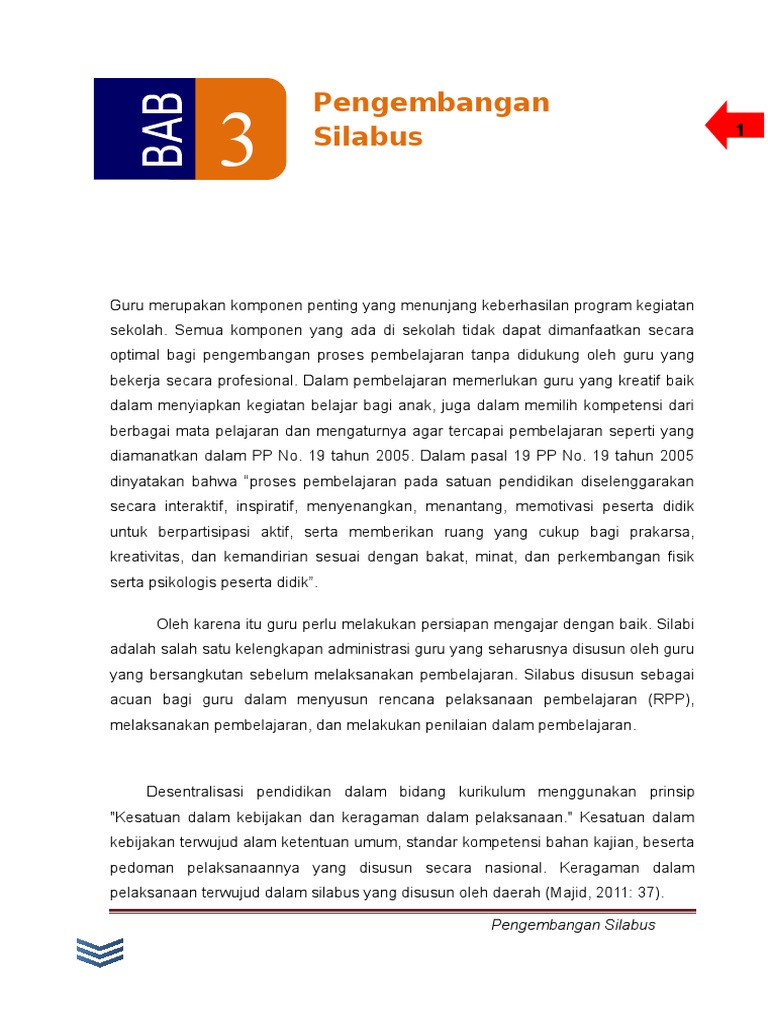 Bab 3 Pengembangan Silabus | PDF