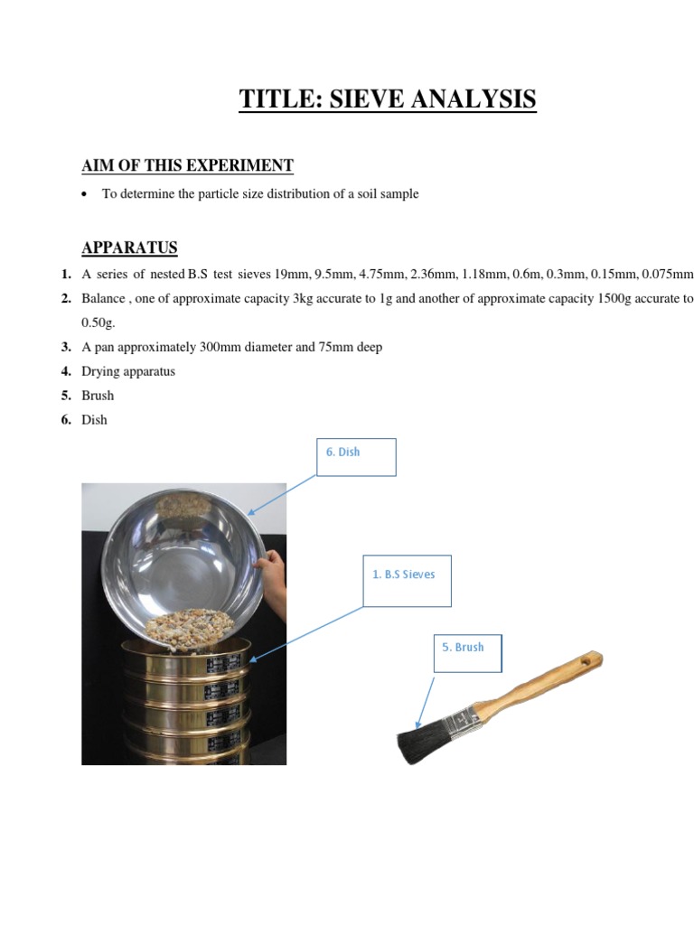 Sieve Analysis Lab | PDF | Particle Size Distribution | Soil