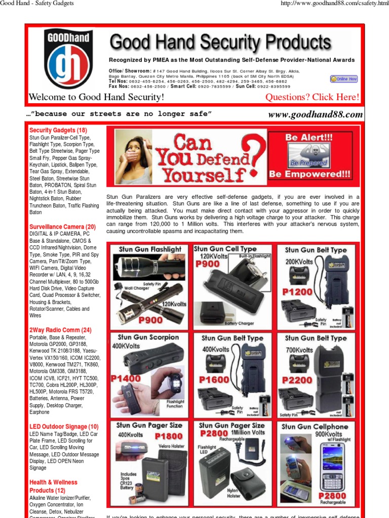 A Wide Range of Personal Safety and Security Products from Good Hand ...
