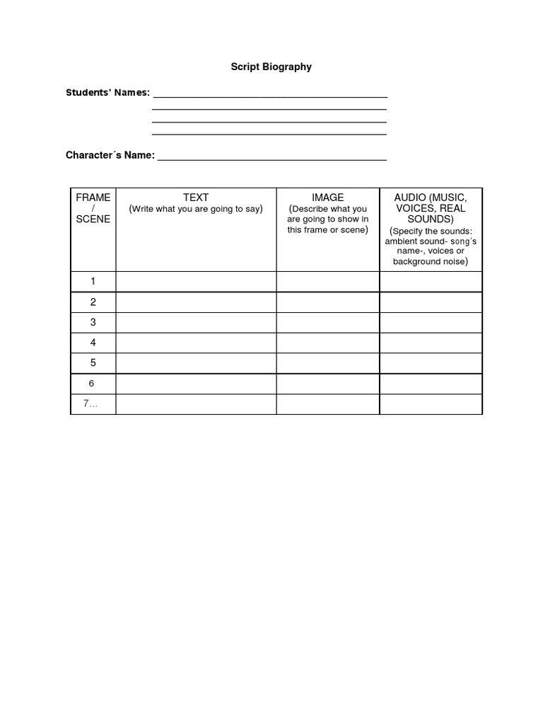 Script biography template | PDF | Acoustics | Hearing