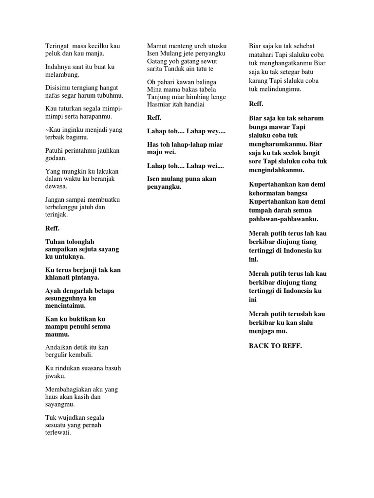 Lagu Persembahan Capping Day | PDF