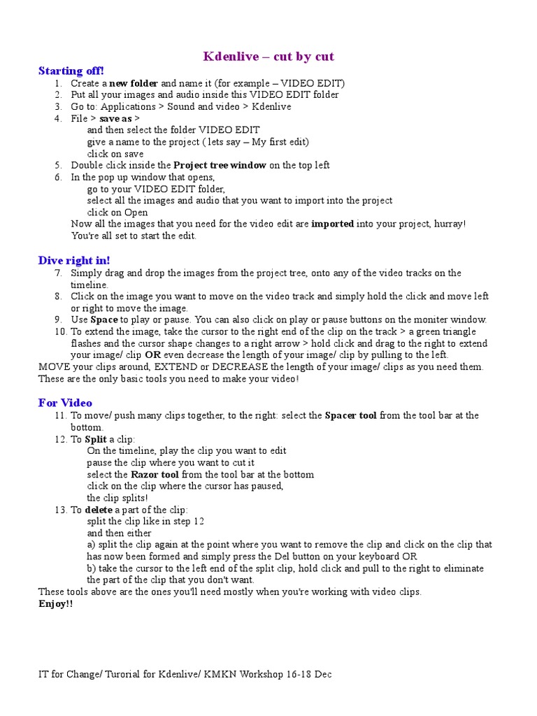 A Step-by-Step Guide to Creating Videos with Kdenlive: From Importing ...
